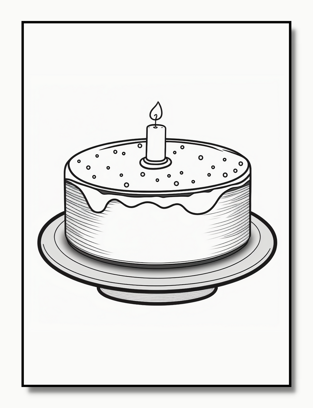 Free Printable Birthday Cake Coloring Pages