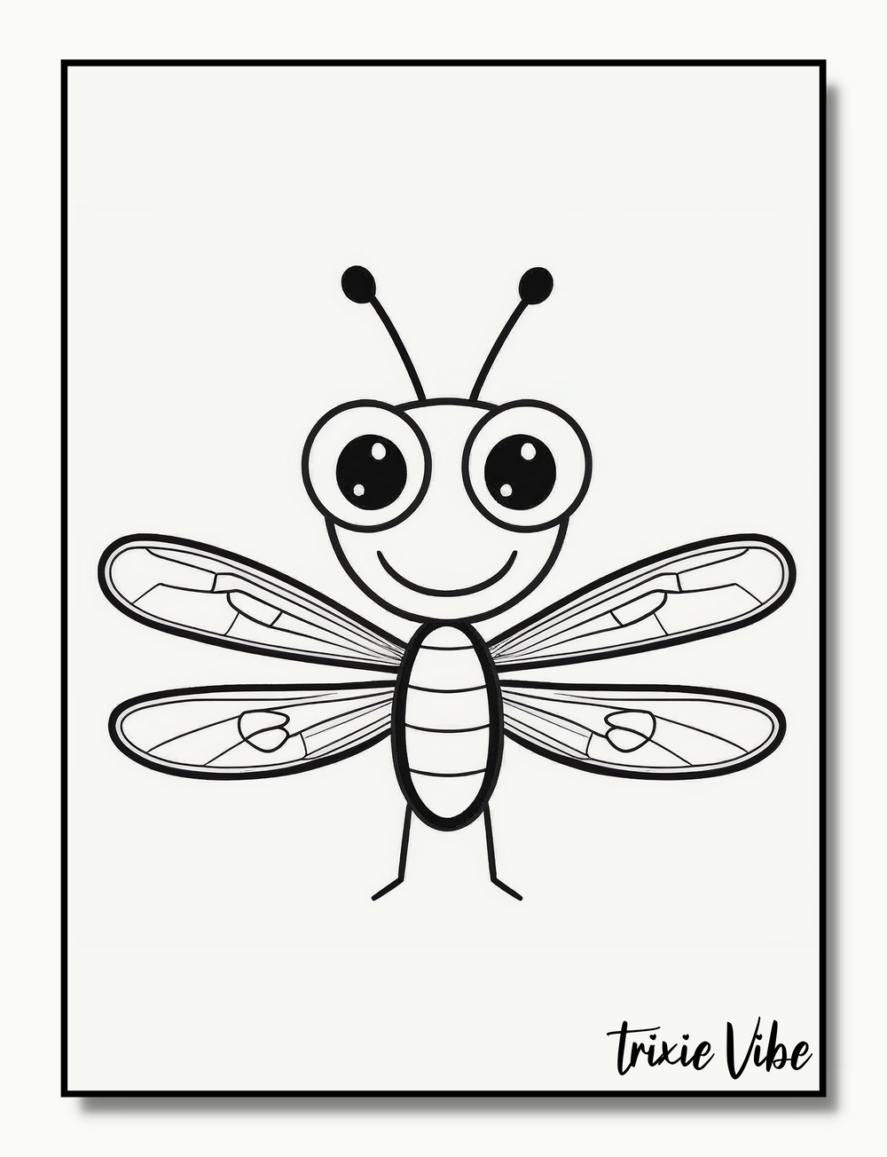 Free Cute Printable Dragonfly Coloring Pages for Kids