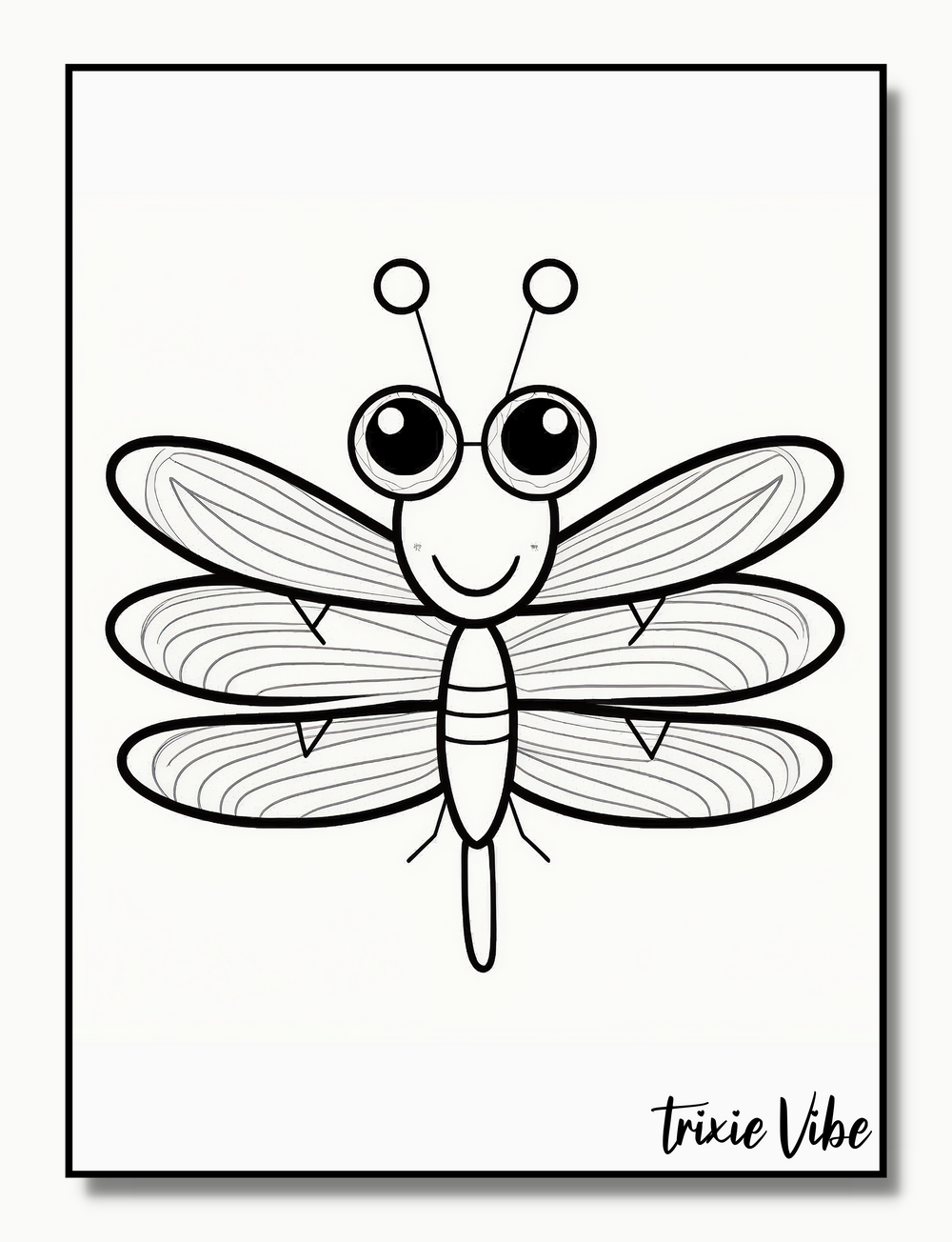 Free Cute Printable Dragonfly Coloring Pages for Kids