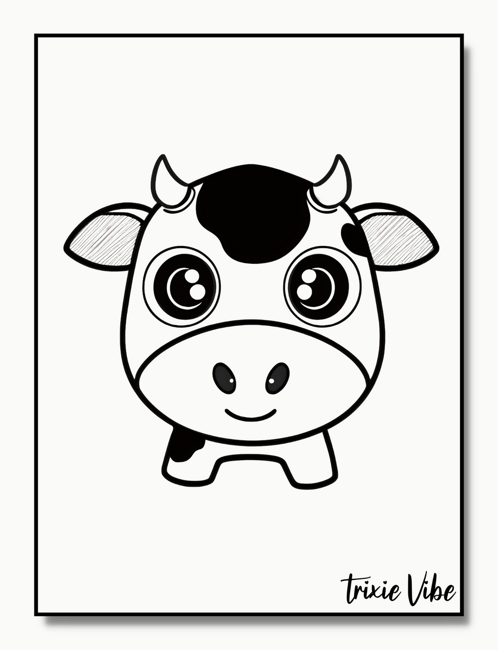 Free Printable Cute Cow Coloring Pages for Kids