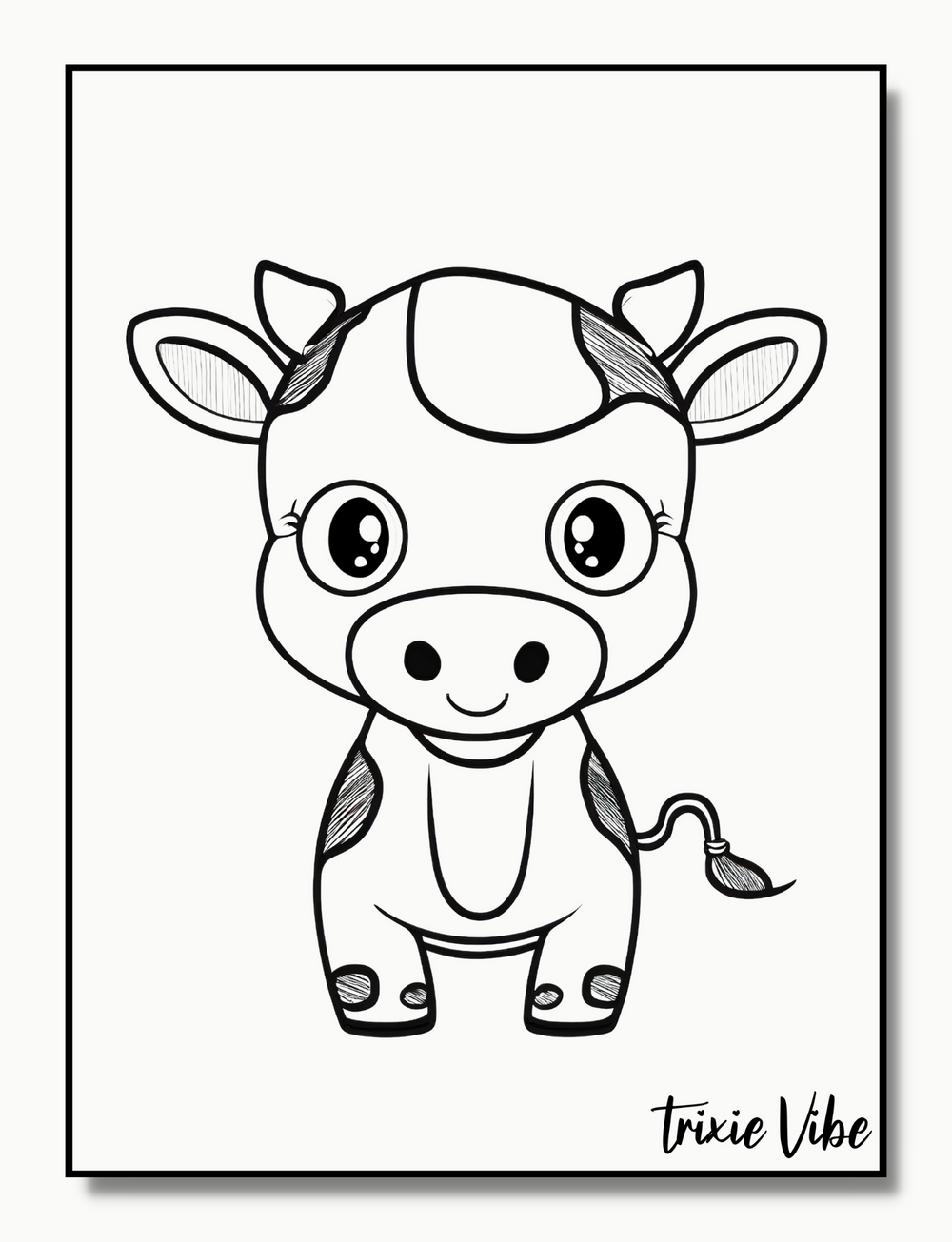 Free Printable Cute Cow Coloring Pages for Kids