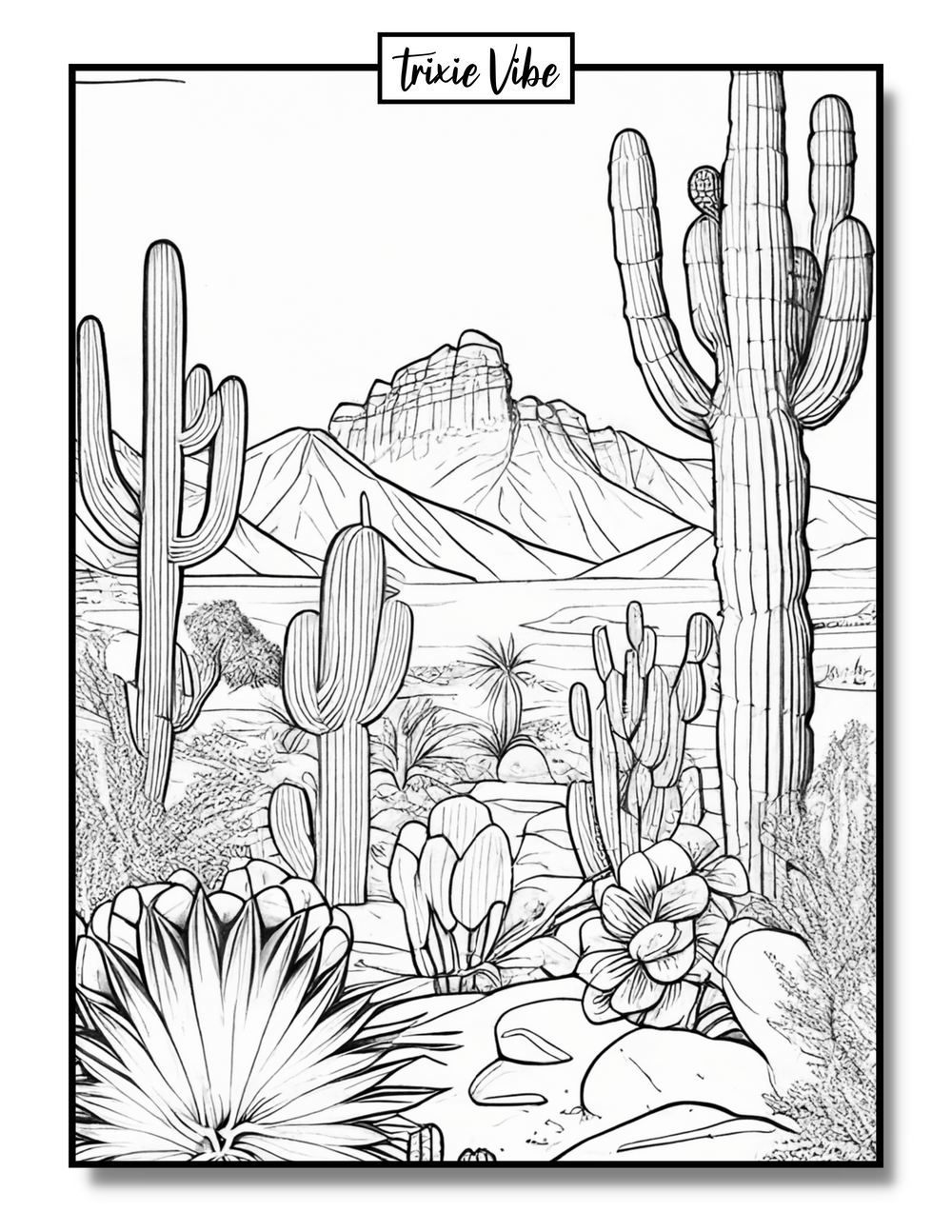 Printable Desert Coloring Pages for Adults