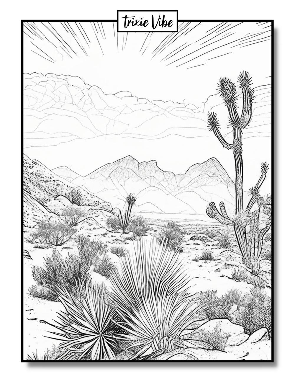 Printable Desert Coloring Pages for Adults