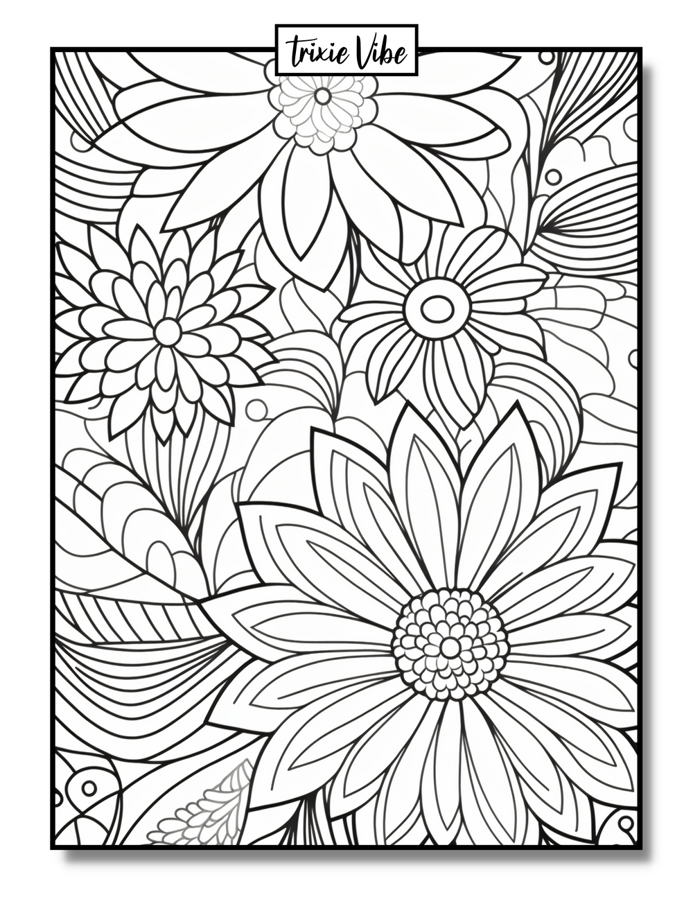 Flower Pattern Coloring Pages