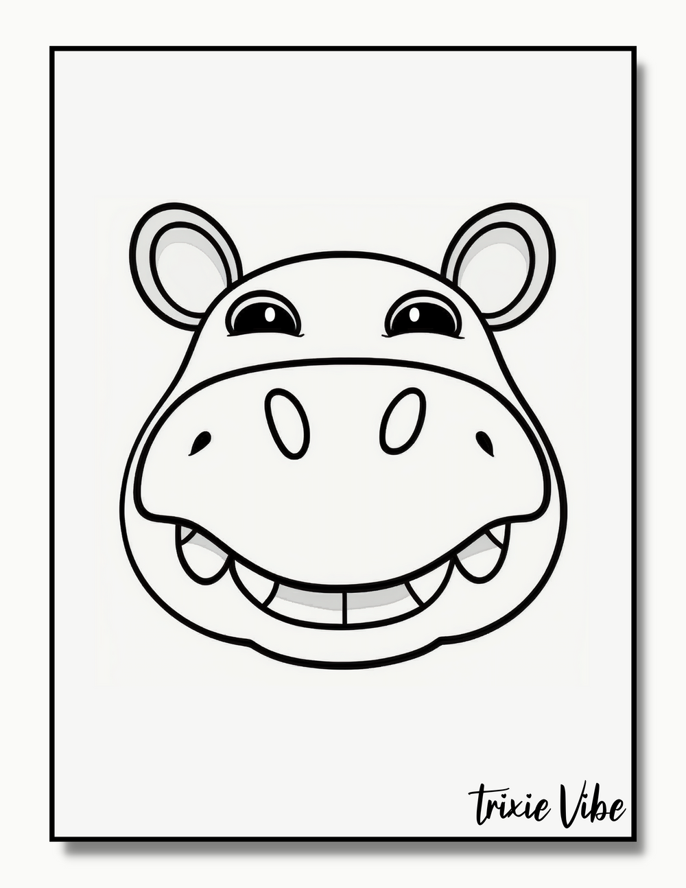 Hippo Coloring Pages for Kids