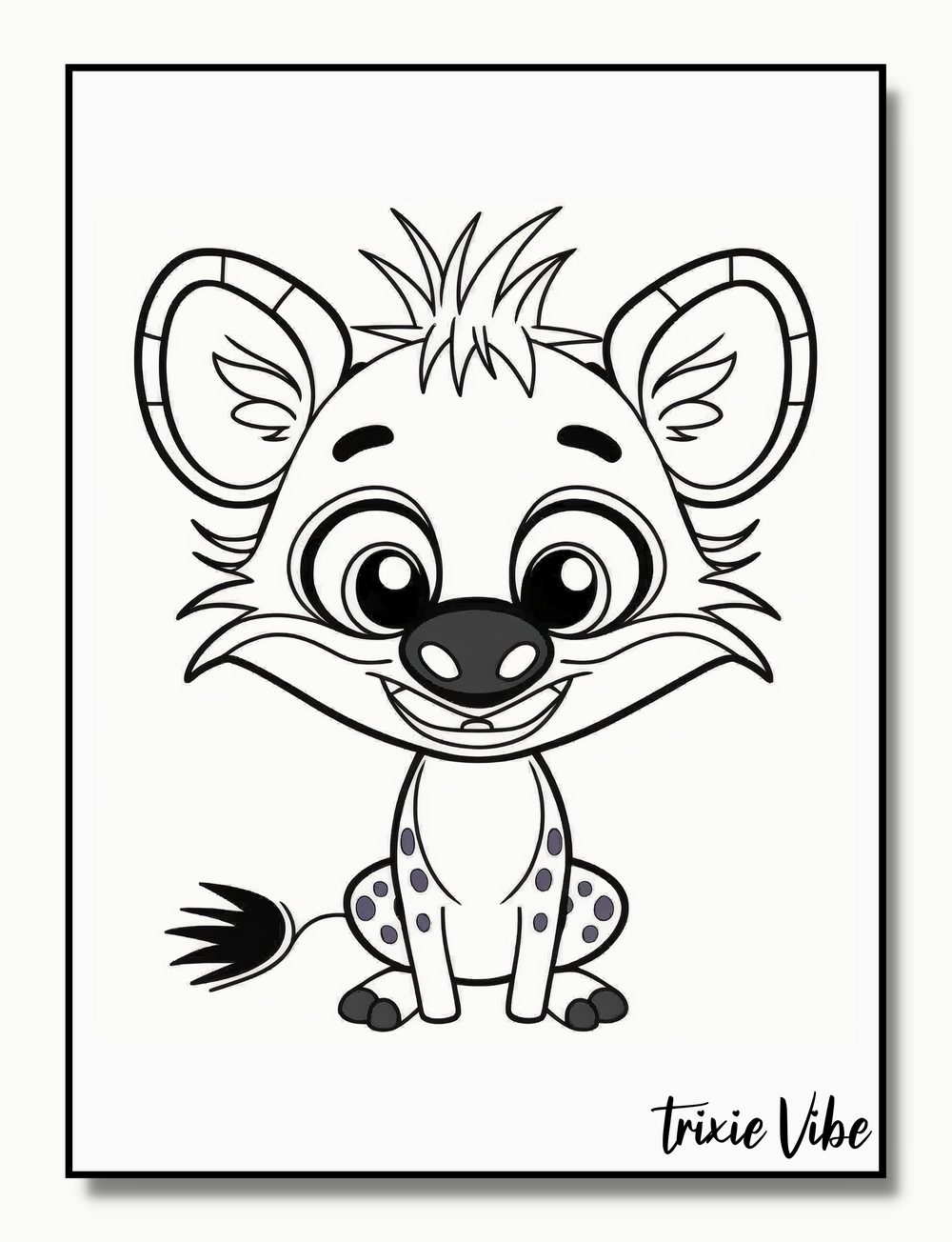 Printable Hyena Coloring Pages For Kids