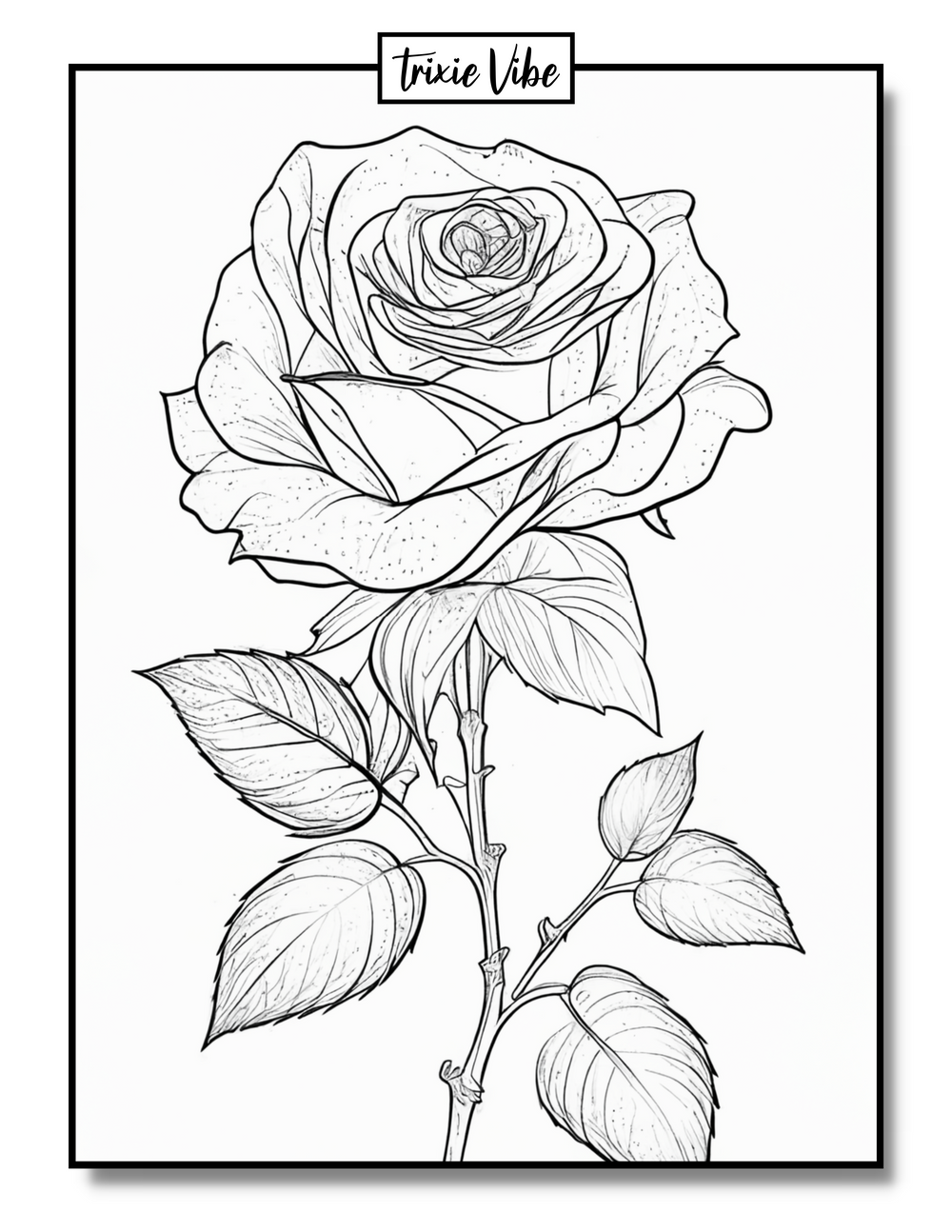Rose Coloring Pages for Adults