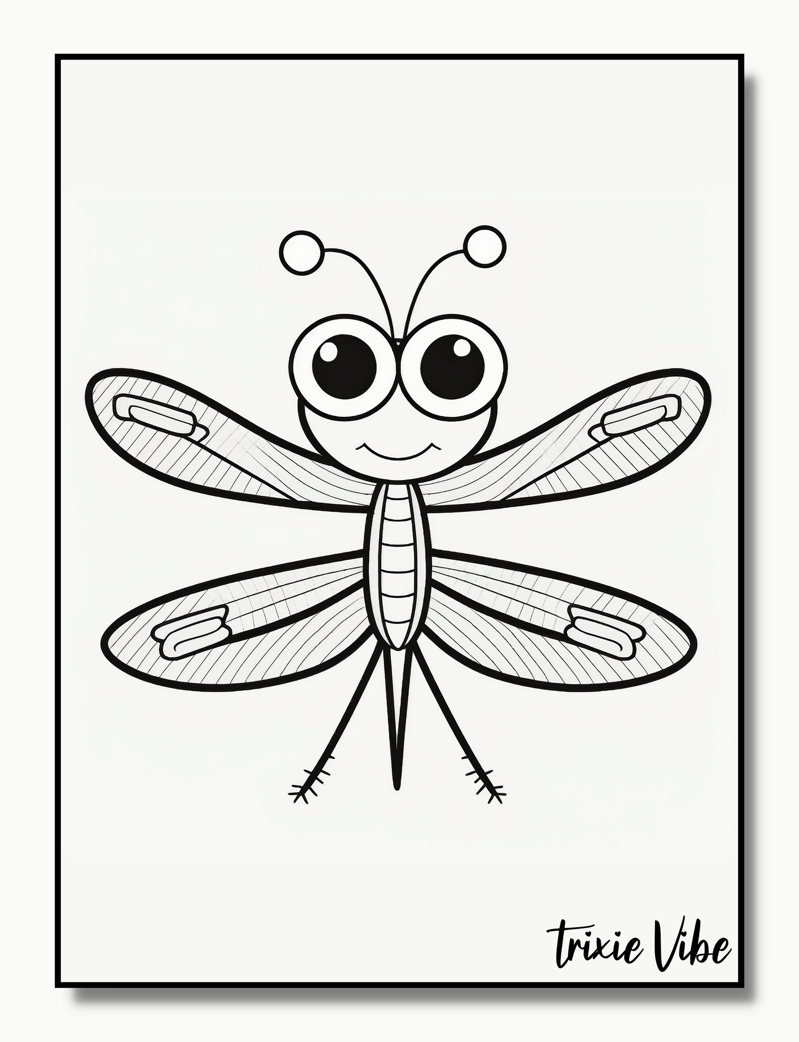 Free Cute Printable Dragonfly Coloring Pages for Kids