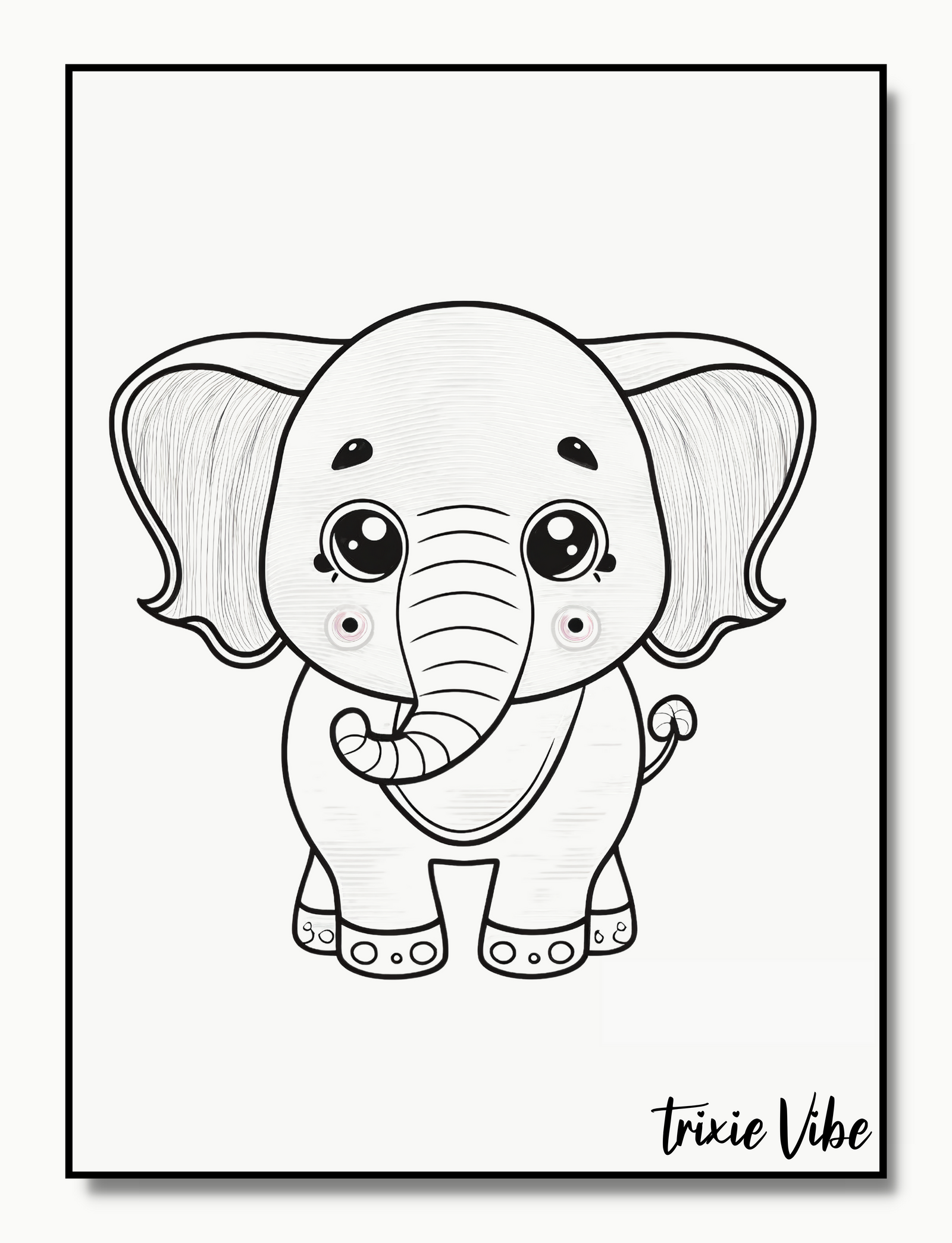 Free Printable Cute Elephant Coloring Pages For Kids