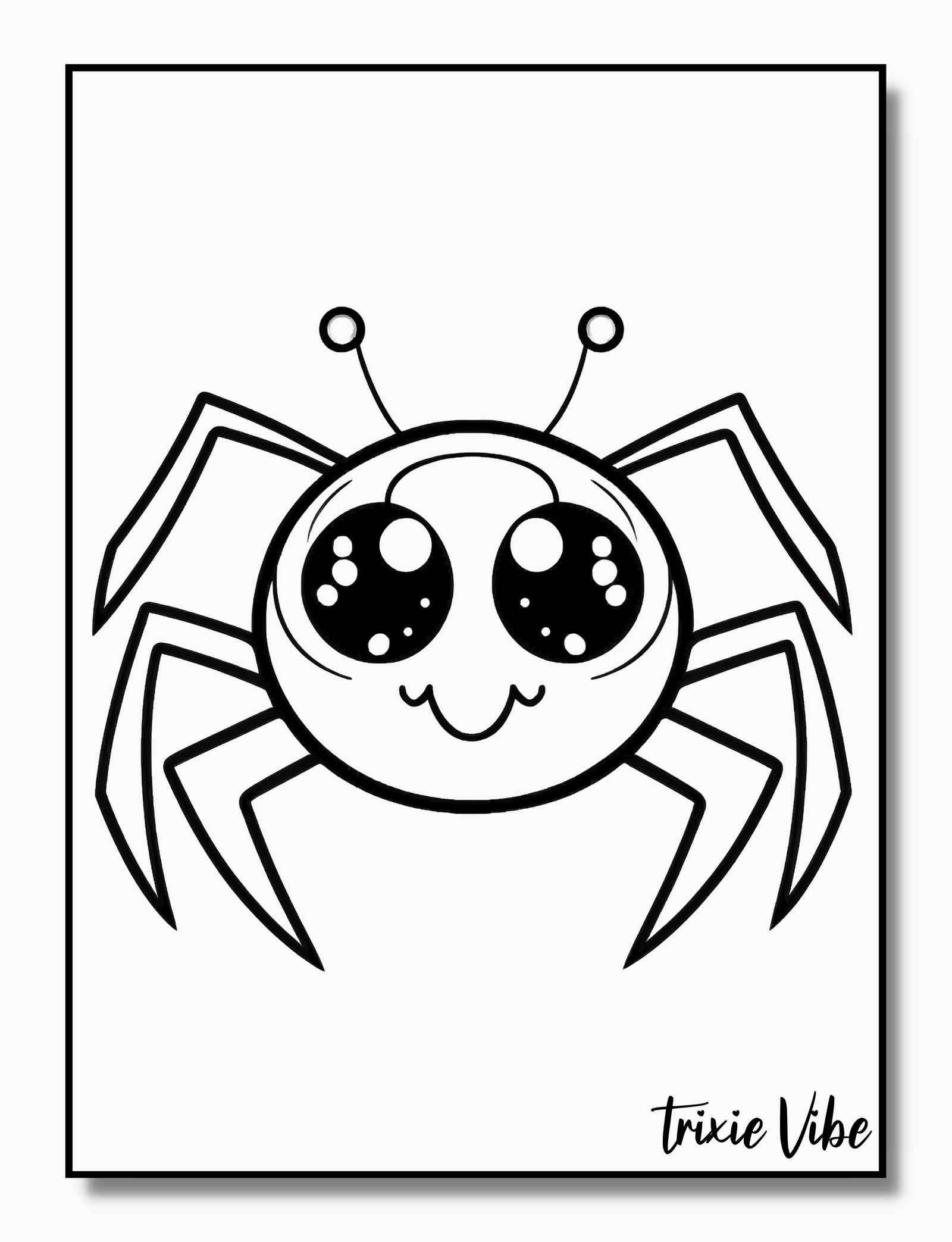 Printable Cute Spider Coloring Pages For Kids