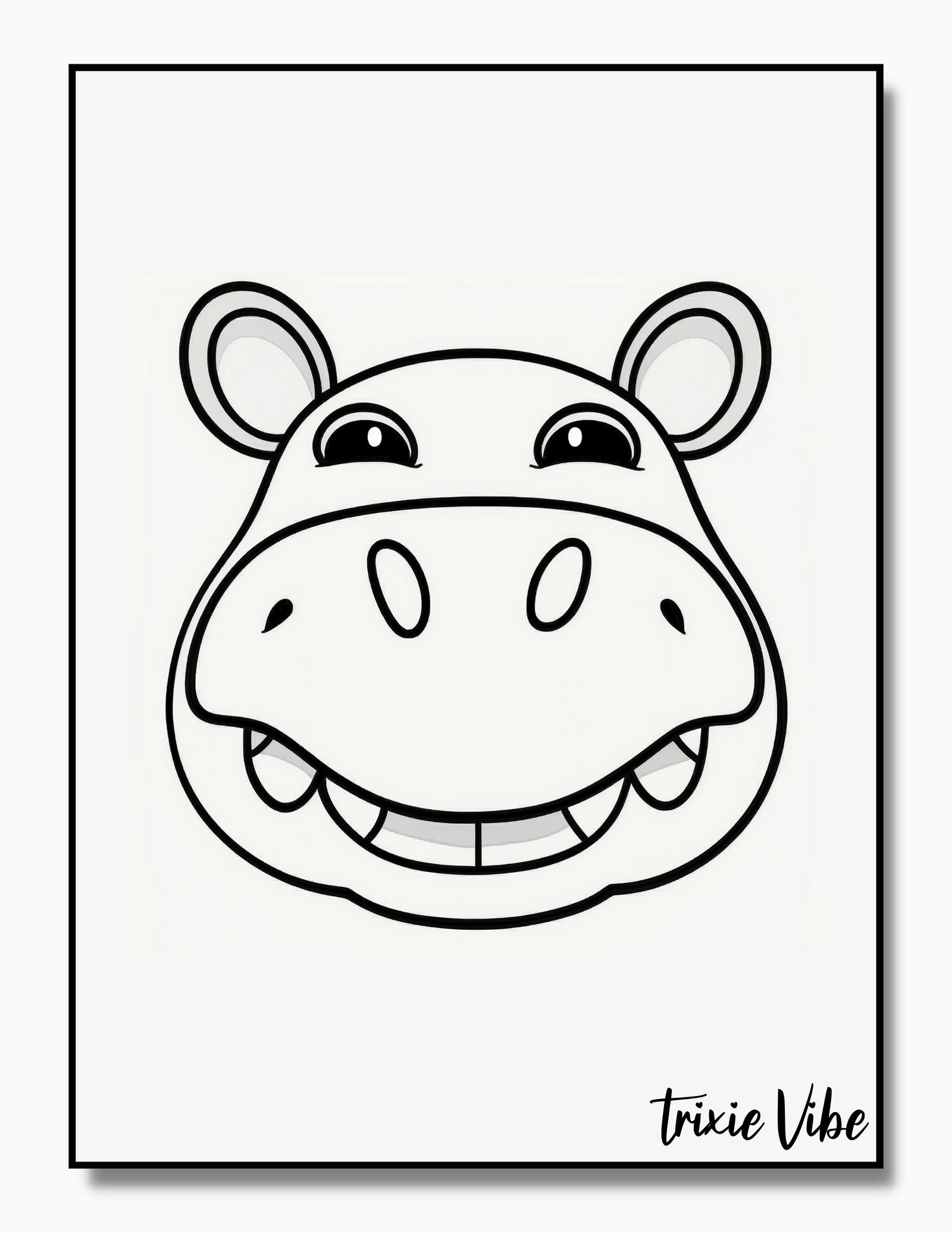 Hippo Coloring Pages for Kids