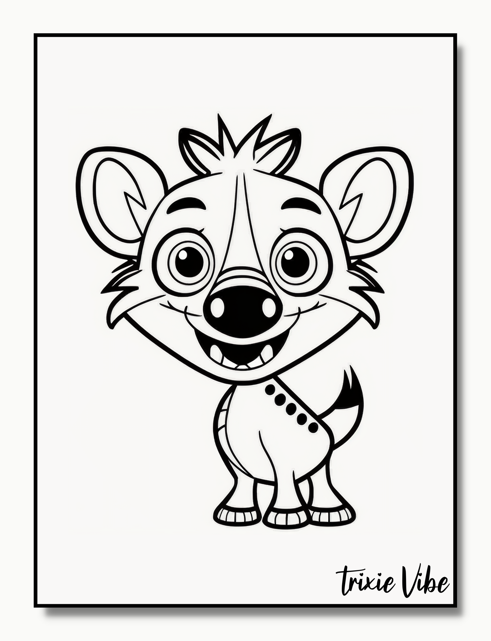 Printable Hyena Coloring Pages For Kids