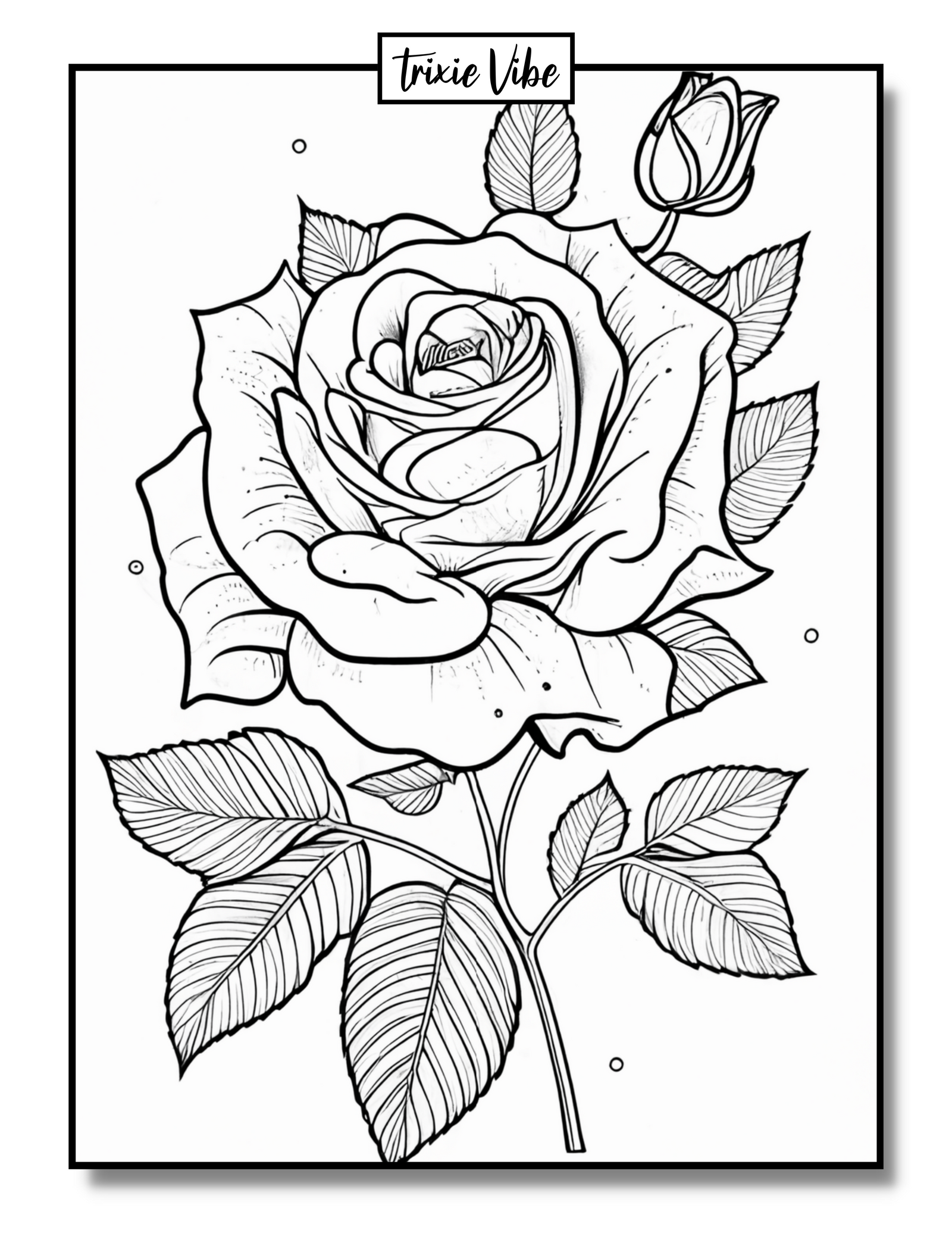 Rose Coloring Pages for Adults
