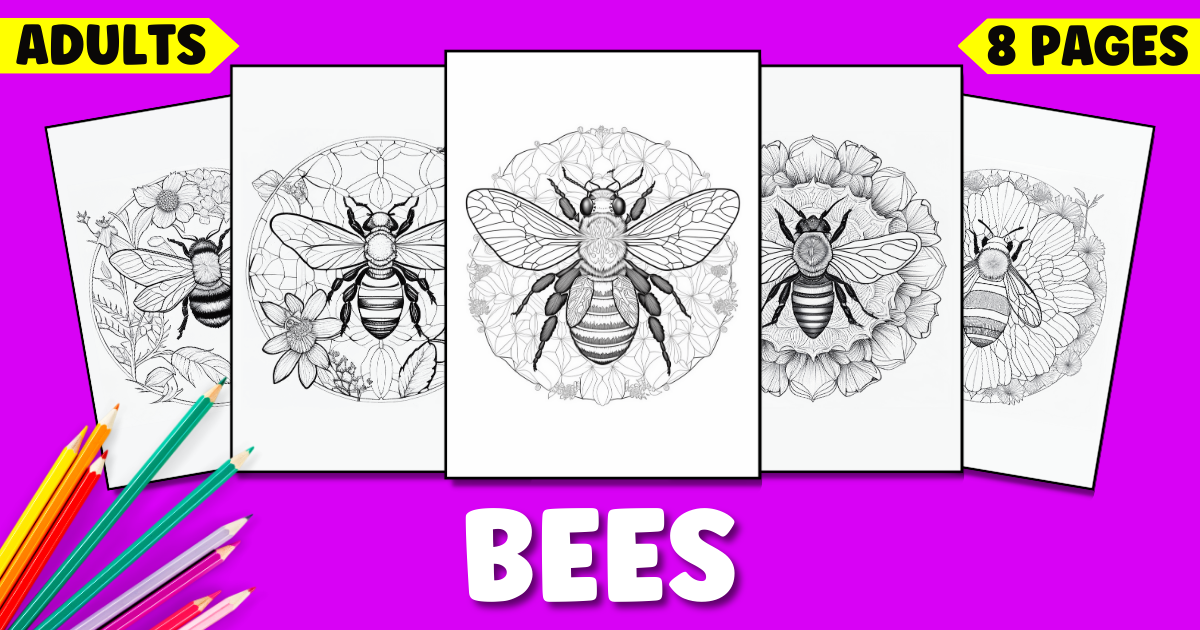 Free Printable Realistic Bee Coloring Pages For Adults