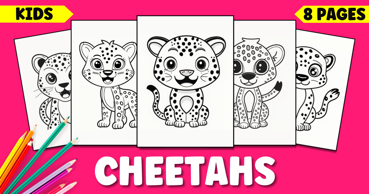 Cheetah Coloring Pages for Kids