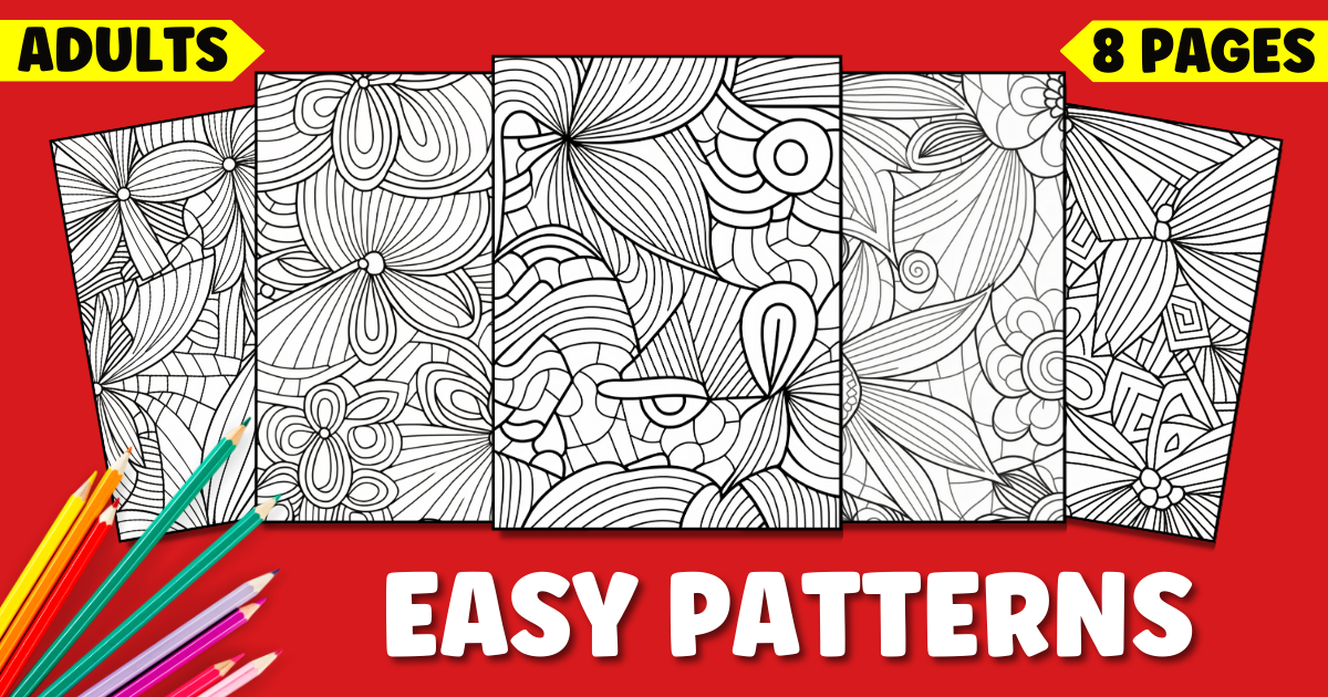 Easy Pattern Coloring Pages