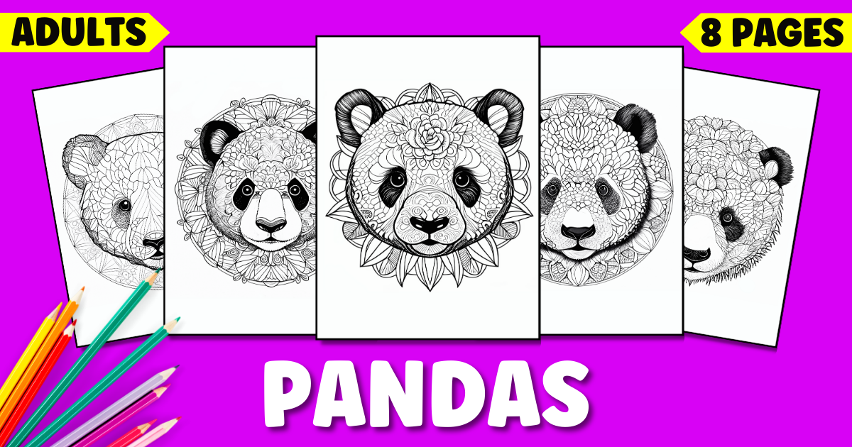 Realistic Panda Coloring Pages | Mandalas with a Realistic Twist