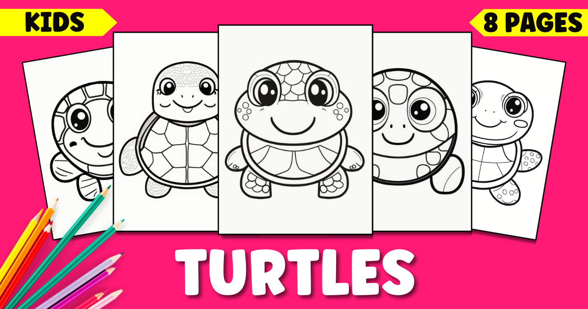 Cute Turtle Coloring Pages