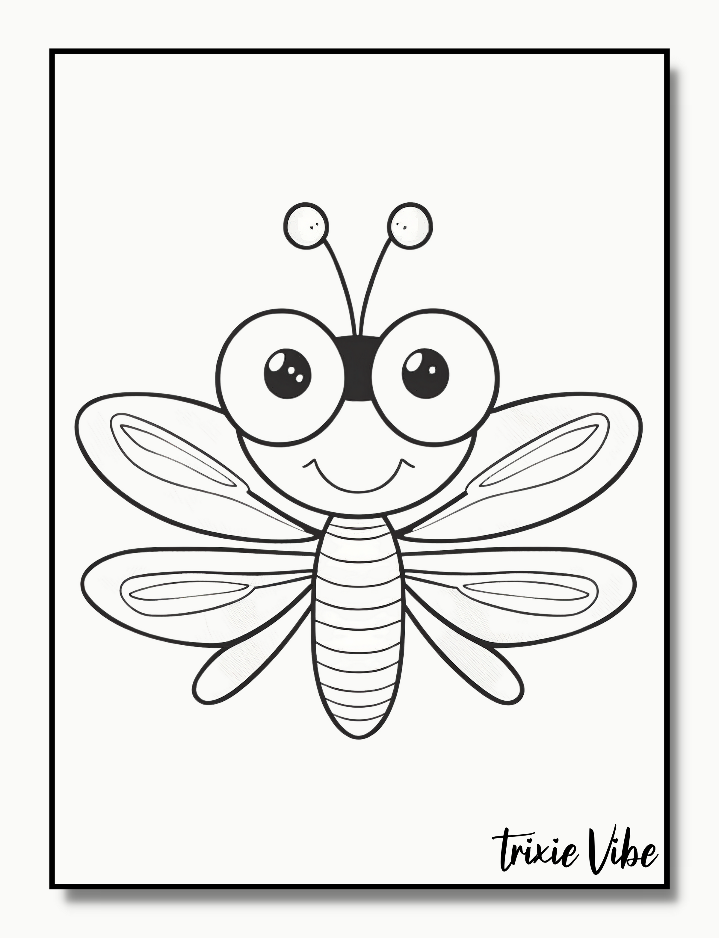 Free Cute Printable Dragonfly Coloring Pages for Kids