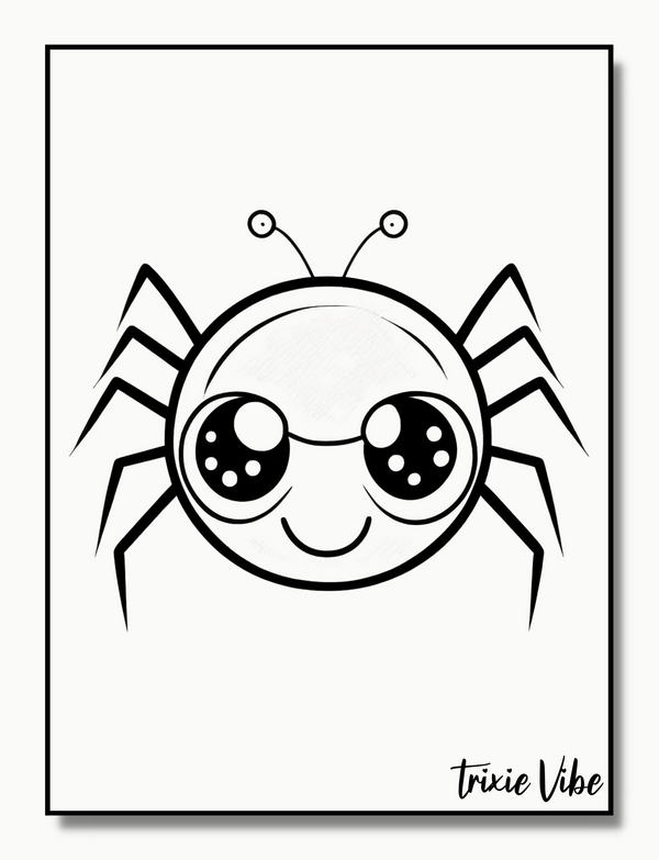 Printable Cute Spider Coloring Pages For Kids
