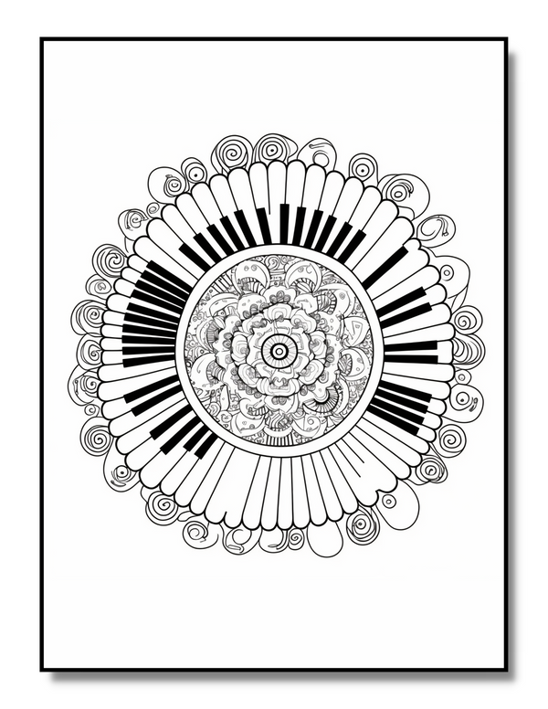 Music Mandala Coloring Pages