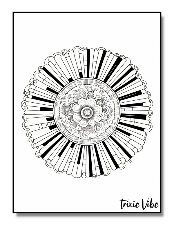 Music Mandala Coloring Pages