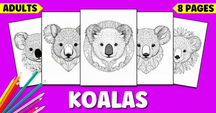 Realistic Koala Coloring Pages